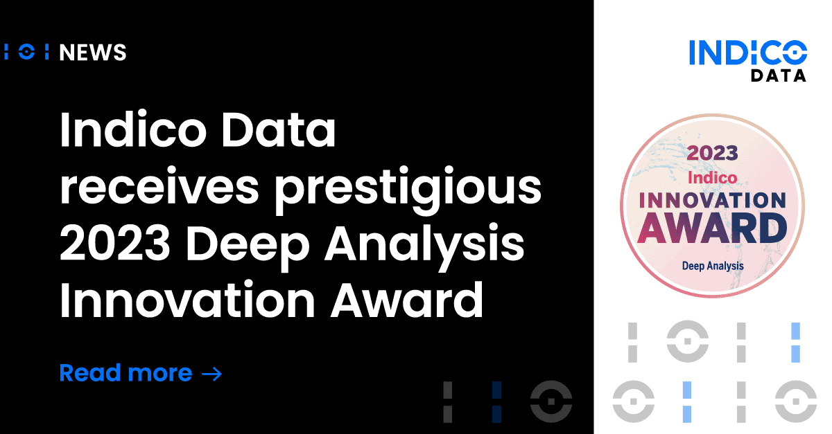 Indico Data receives prestigious 2023 Deep Analysis Innovation Award